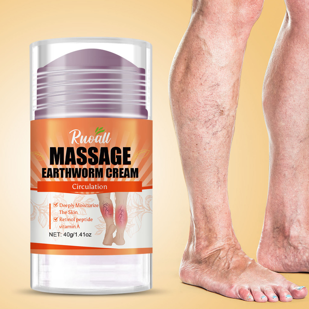 Massage Earthworm Cream,Varicose Vein Cream, Intensive Leg Care Cream ...