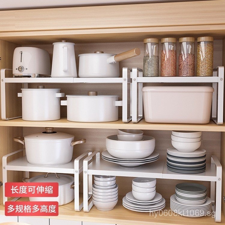 Layered Rack Countertop Cabinet Partition Small Shelf Storage Rack ...