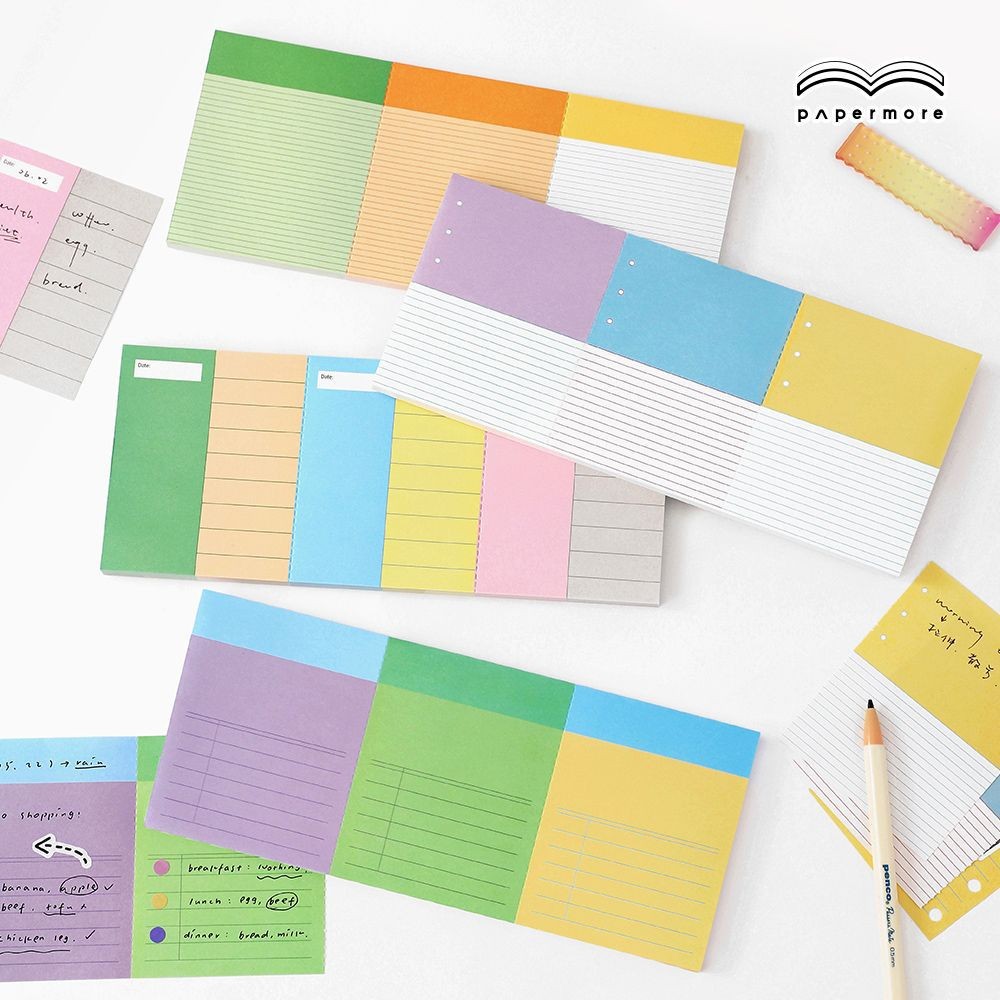 80 Sheets Three-Segment Package Notepad Fine Shredded Light Yin Series ...