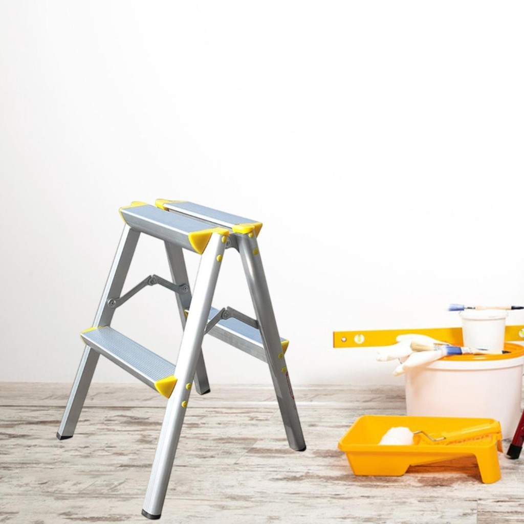 [utruiut] Foldable Ladder Double Sided 2 Step Stool Adults Folding ...