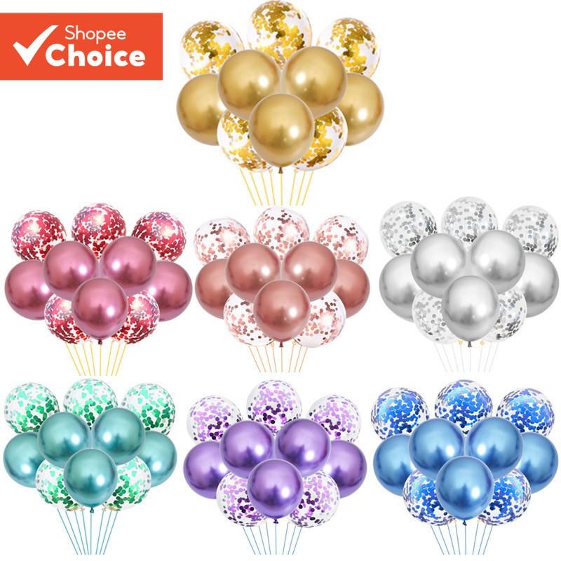 40cm Sequined Latex Balloon Set Influencer Birthday Party Decoration ...