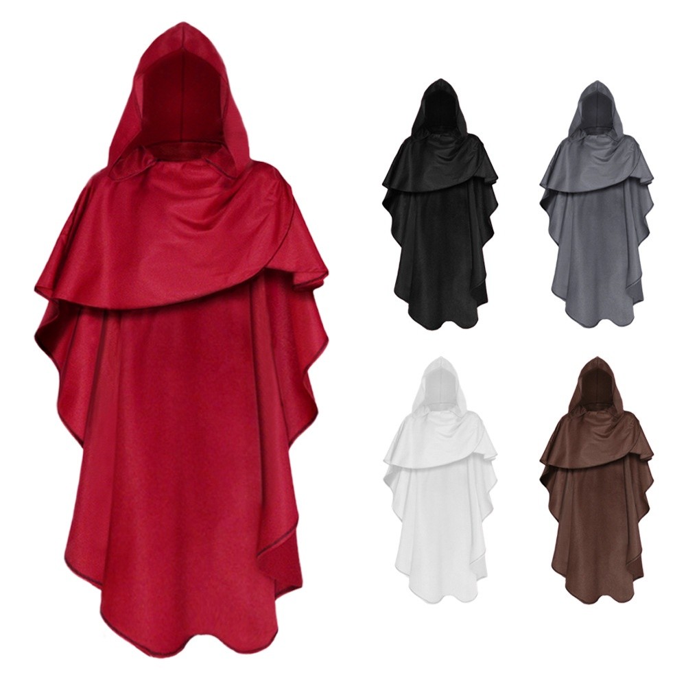 ZST Medieval New Style Knight Cloak Halloween Stage Costume Monk Cloak ...
