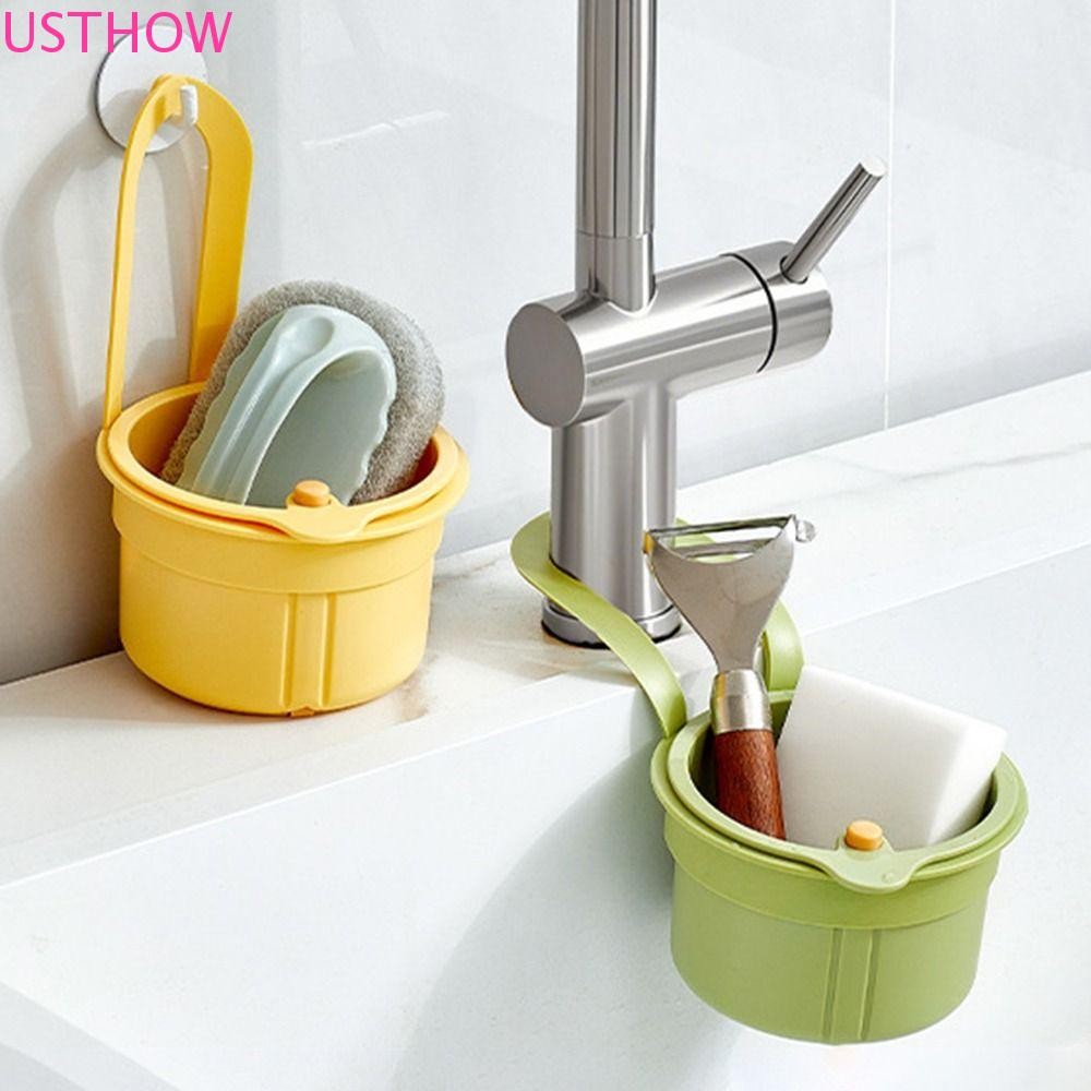 USTHOW Sink Hanging Strainer Basket, Creative Quickly Drain Kitchen ...