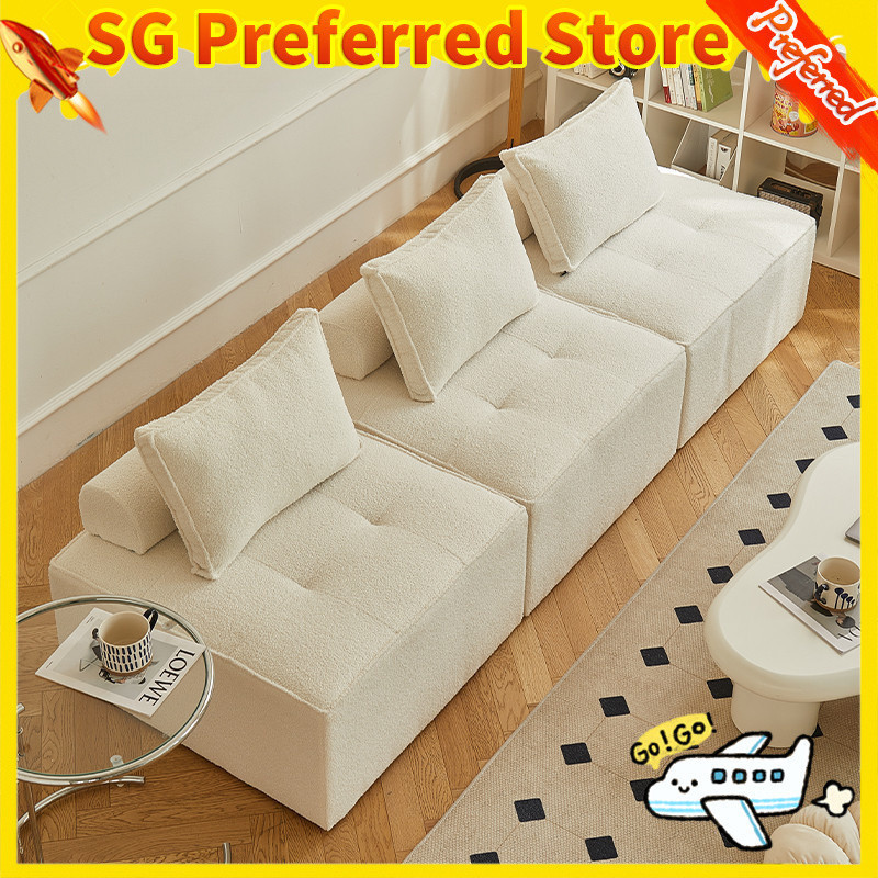 Tofu Block Sofa, Foldable Sofa Bed Solid Wood, Foldable Sofa Bed for Living Room/Bedroom/Balcony ...