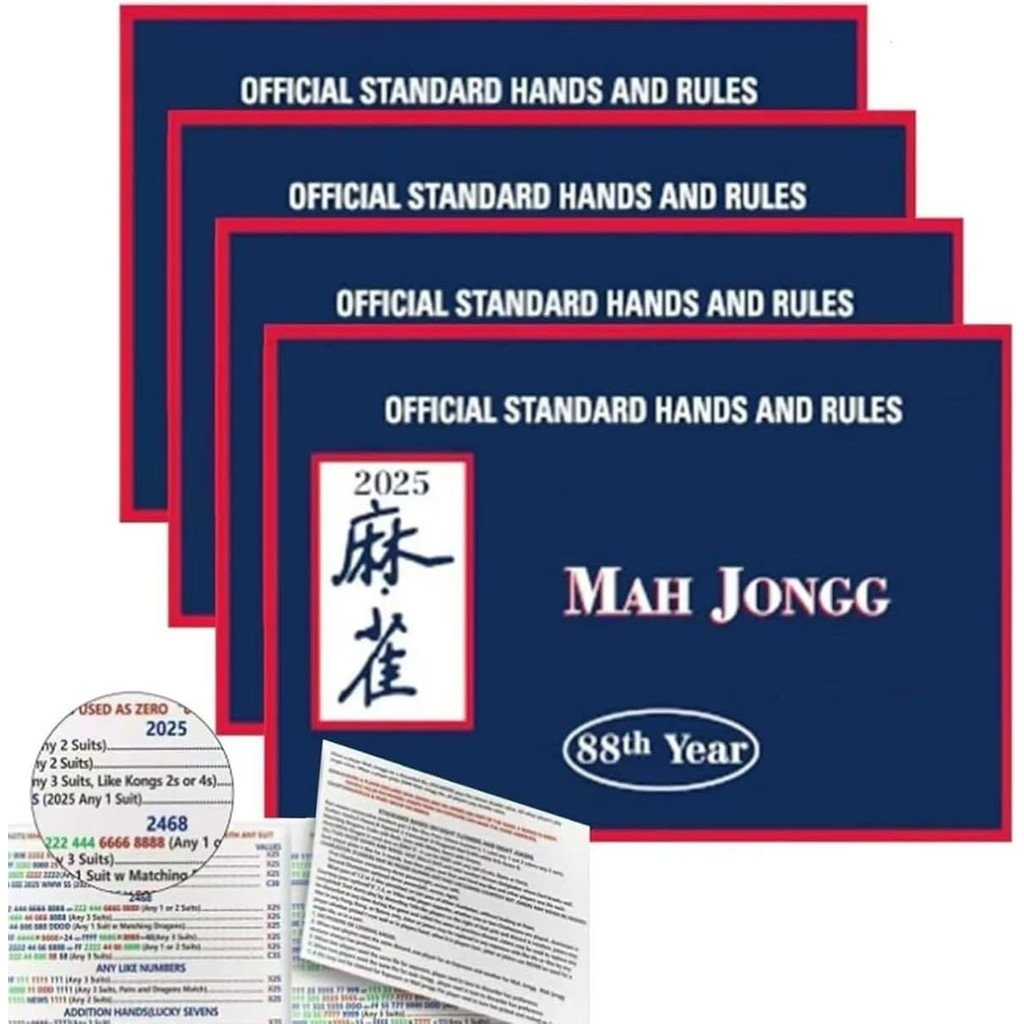Mahjong Cards Update May 2025 Edition - 4Pcs Official Large Print, 2025 ...