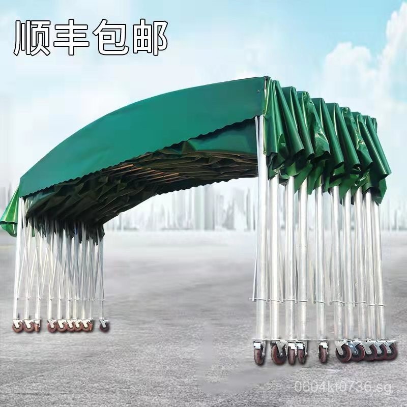 Outdoor Push-Pull Shed Awning Rain Cover Mobile Carport Retractable ...