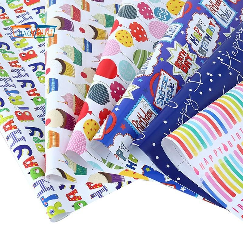 Wrapping Paper Sheets Set of 6 ,for Birthday Party Wrapping Paper Gift ...