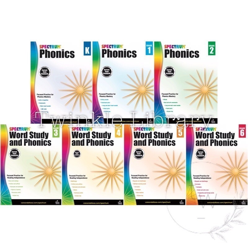 PRINT BOOKS Spectrum Phonics Grade K 1 2 / Word Study and Phonics Grade ...