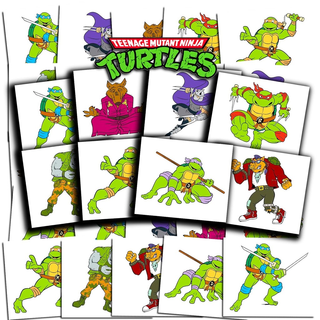 Teenage Mutant Ninja Turtles Tattoos Party Favors Bundle ~ 70 ...