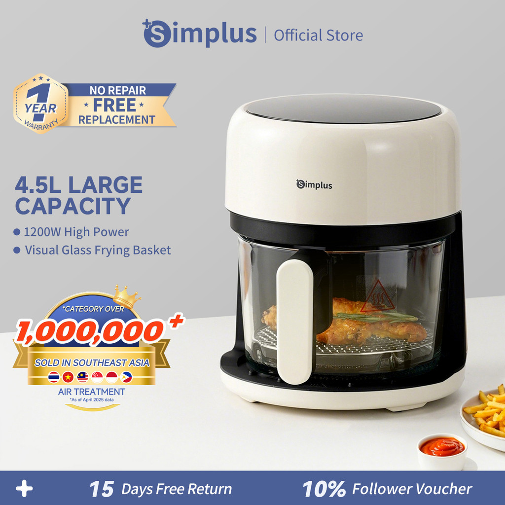 Simplus 3.5L Air Fryer [Shopee Majulah Club] Panoramic Visual Window ...