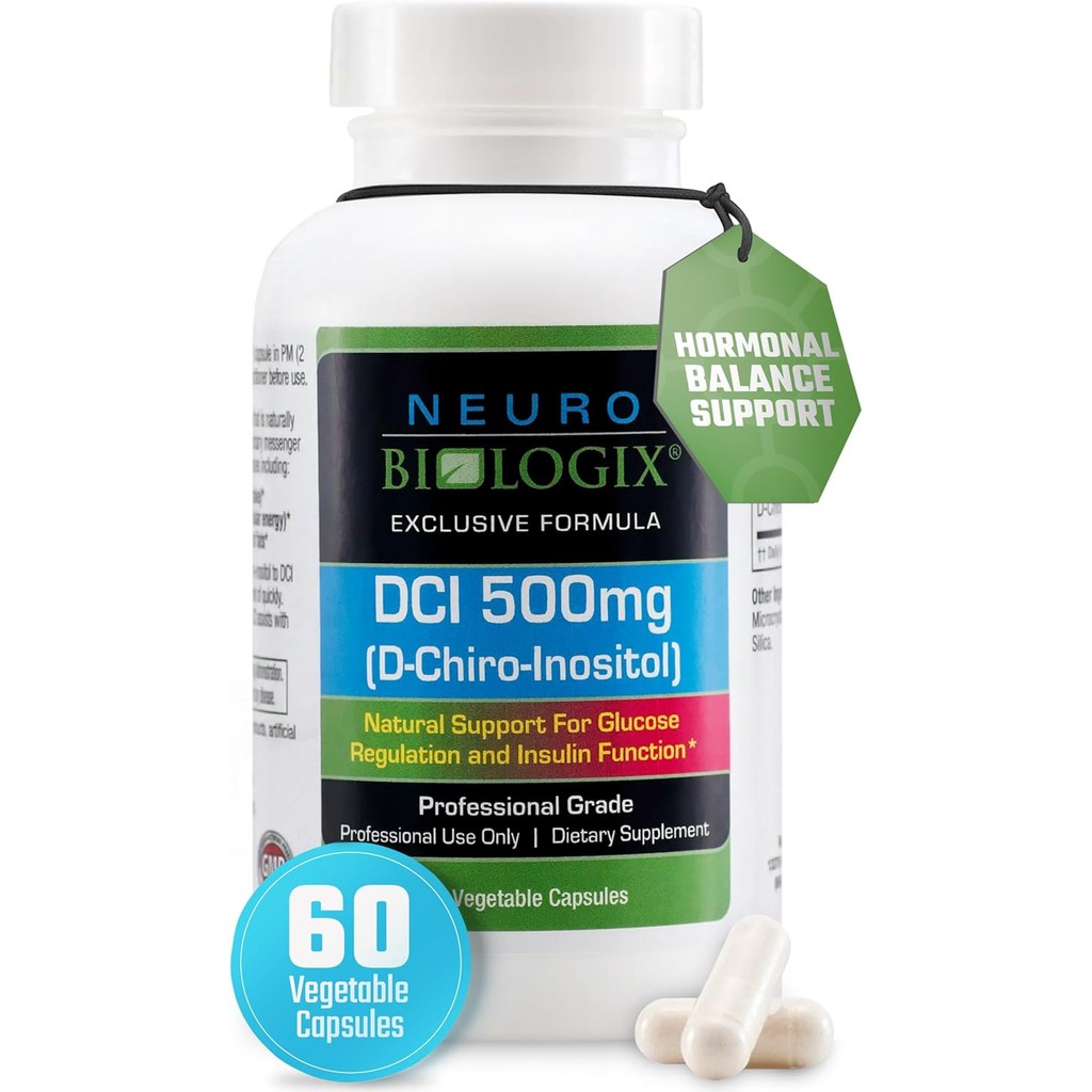 Neuro biologix High-Potency D Chiro Inositol for Men & Women 500mg ...