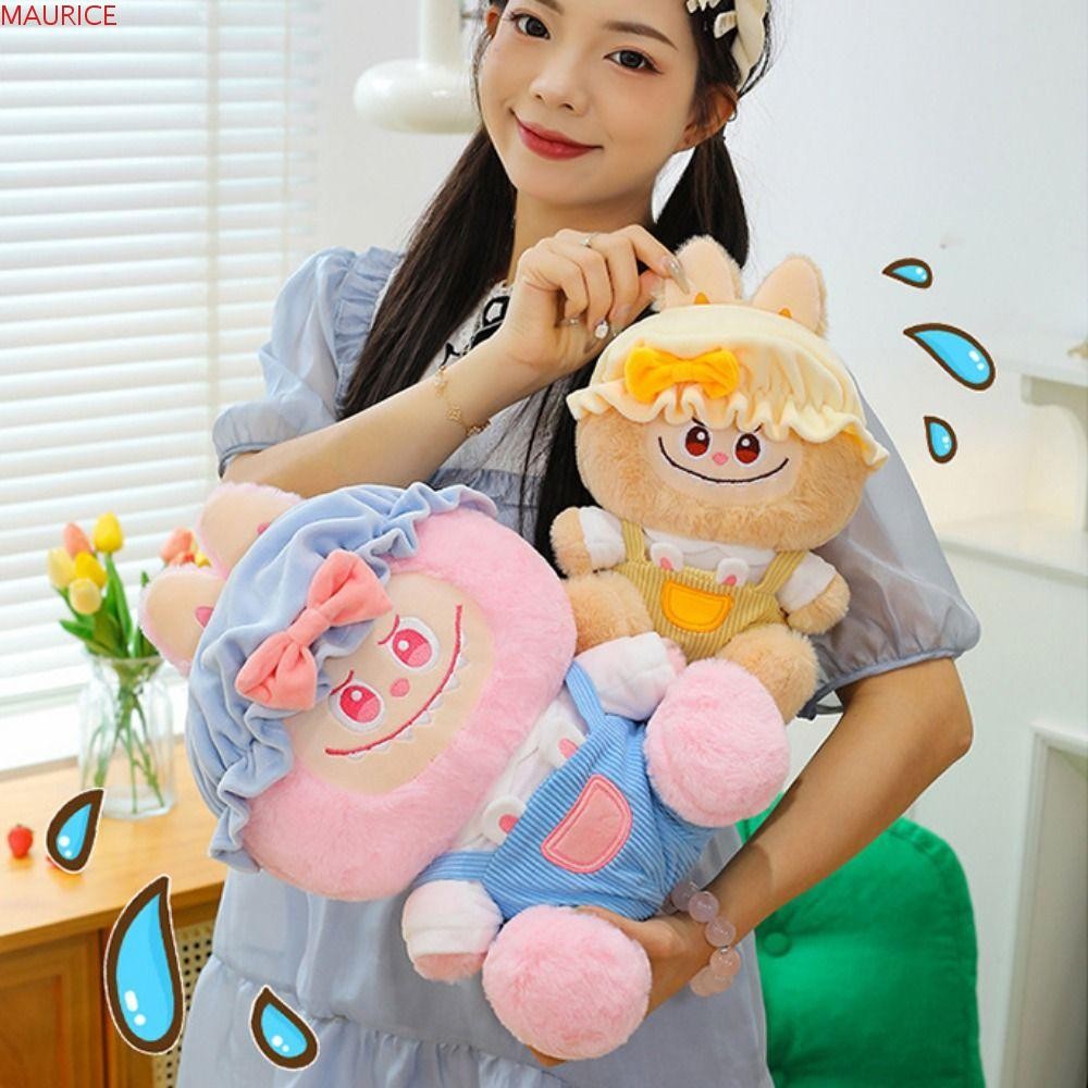 MAURICE Labubu Plush Stuffed Doll, Cute Big Eye Labubu Time Plush Toy ...