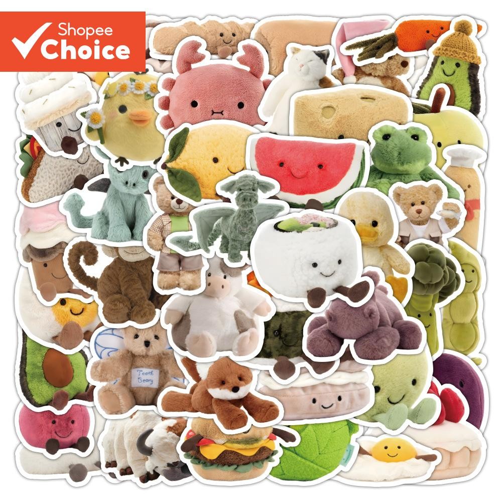 50 Sheets Cross-Border Plush Toy Graffiti Stickers Unique Creative ...