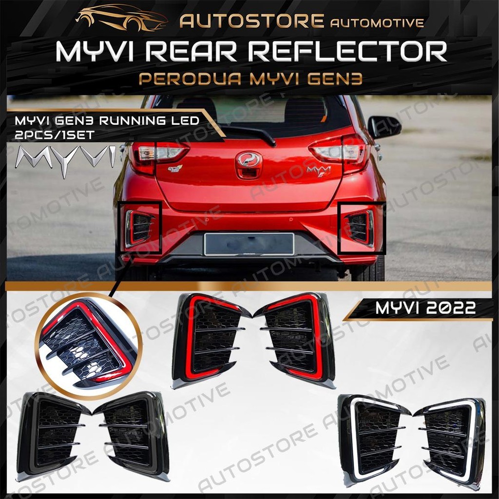 Perodua Myvi myvi baru G3 2022-2024 Facelift LED Rear Bumper Reflector ...