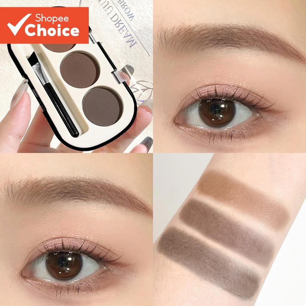 Three-color Eyebrow Powder Palette Eyebrow Cream Long-Lasting ...