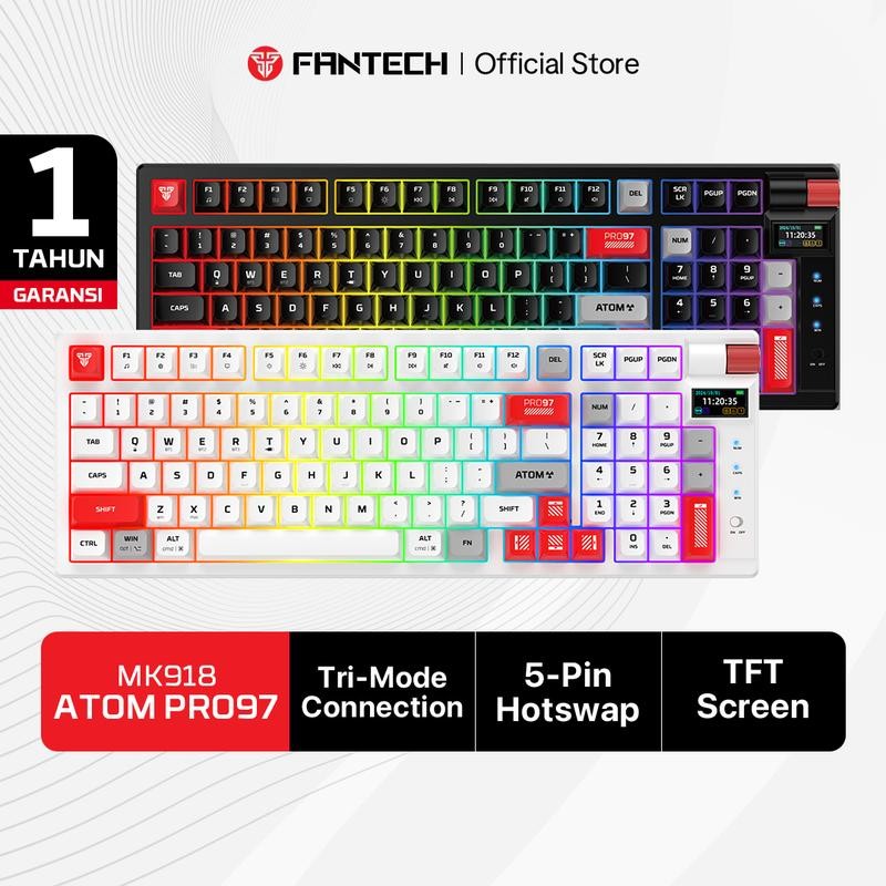 Fantech ATOM PRO SERIES Wireless Keyboard Mechanical Gaming Hotswap 5 ...