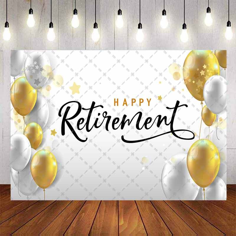 Happy Retirement Party Birthday Backdrop For Photography Baby Shower ...