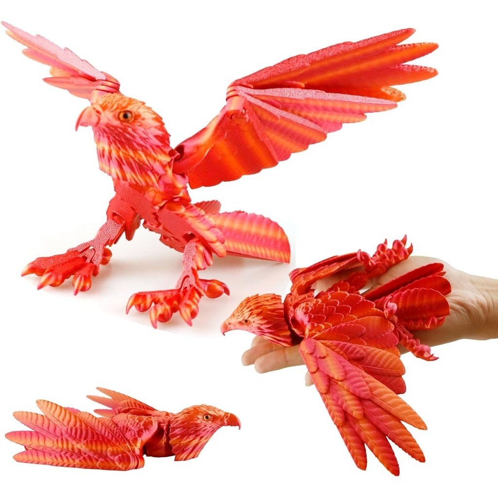 3D Printed Eagle Flexible Wings, Flying Eagle Model Toys, 3D Printed ...