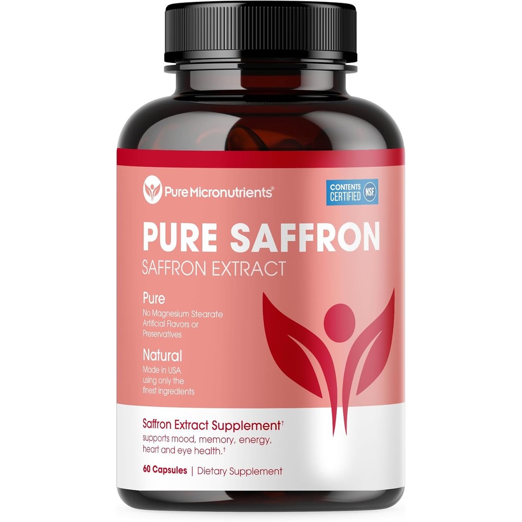 Saffron Supplements - 100% Pure Saffron Extract Capsules - Boost Energy ...