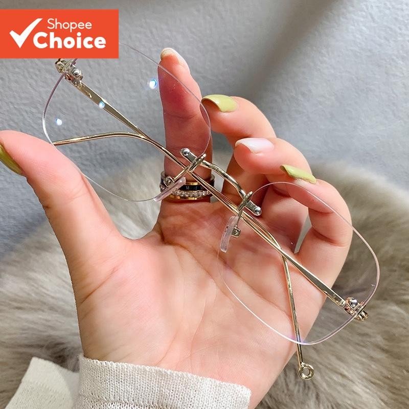 Anti Radiation Eyeglass For Woman Men Rimless Anti-Radiation Glasses ...