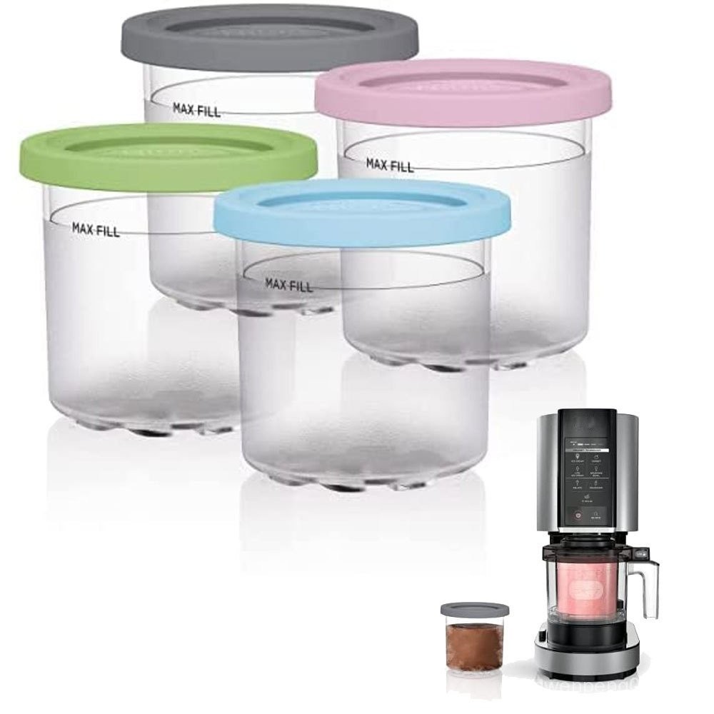 NINJA CREAMI Ice Cream Jar Replacement Cream Storage Jar Compatible ...