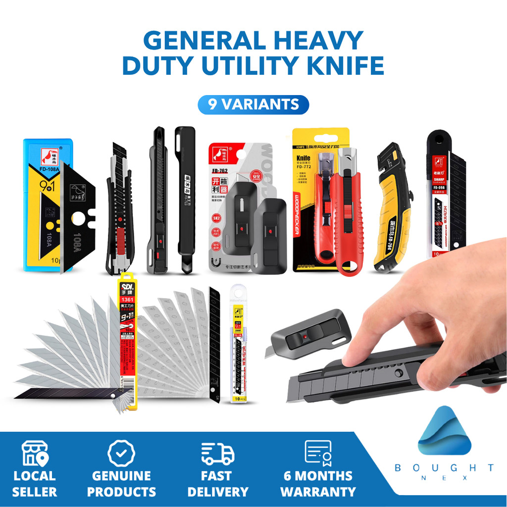 General Heavy Duty Utility Knife / Cutting Plastic Knife / Pen Knife ...