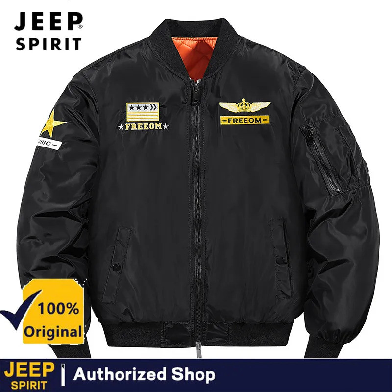 JEEP SPIRIT Cotton bomber jacket Men's pilot jacket Casual jacket ...