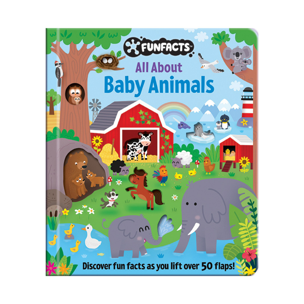 Baby Animals Lift The Flaps Hardcover Board Book For Kids To Learn Fun ...