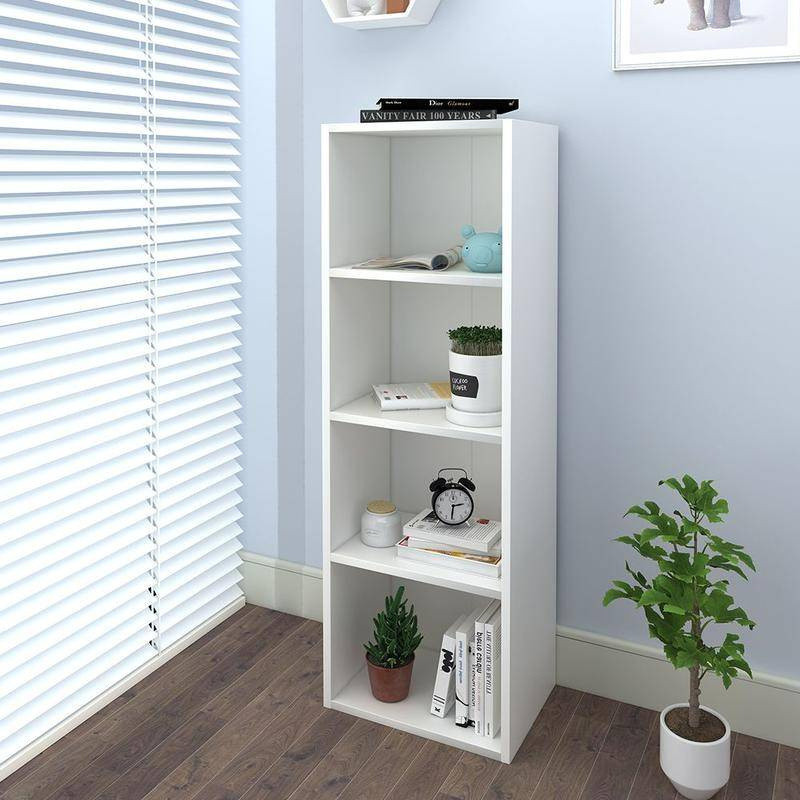 Minimalist bookshelf, floor to floor bookshelf, modern small cabinet ...