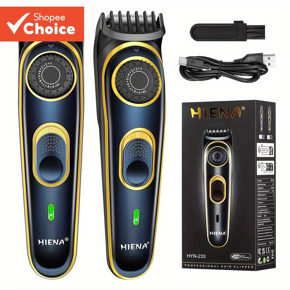 HIENA Men's Hair Clipper Electric Beard Shaver, USBRechargeable Beard ...
