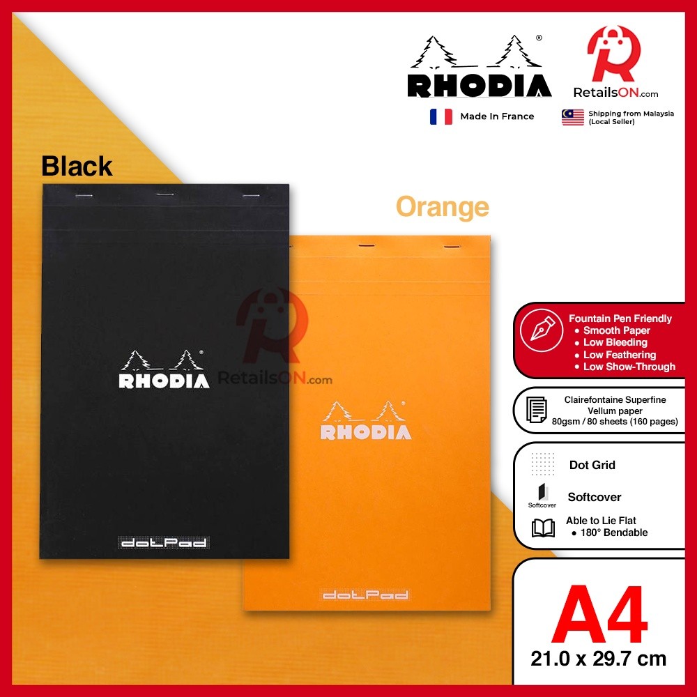 RHODIA Writing Pads - Dot pad series No. 18 (A4) - Fountain Pen ...