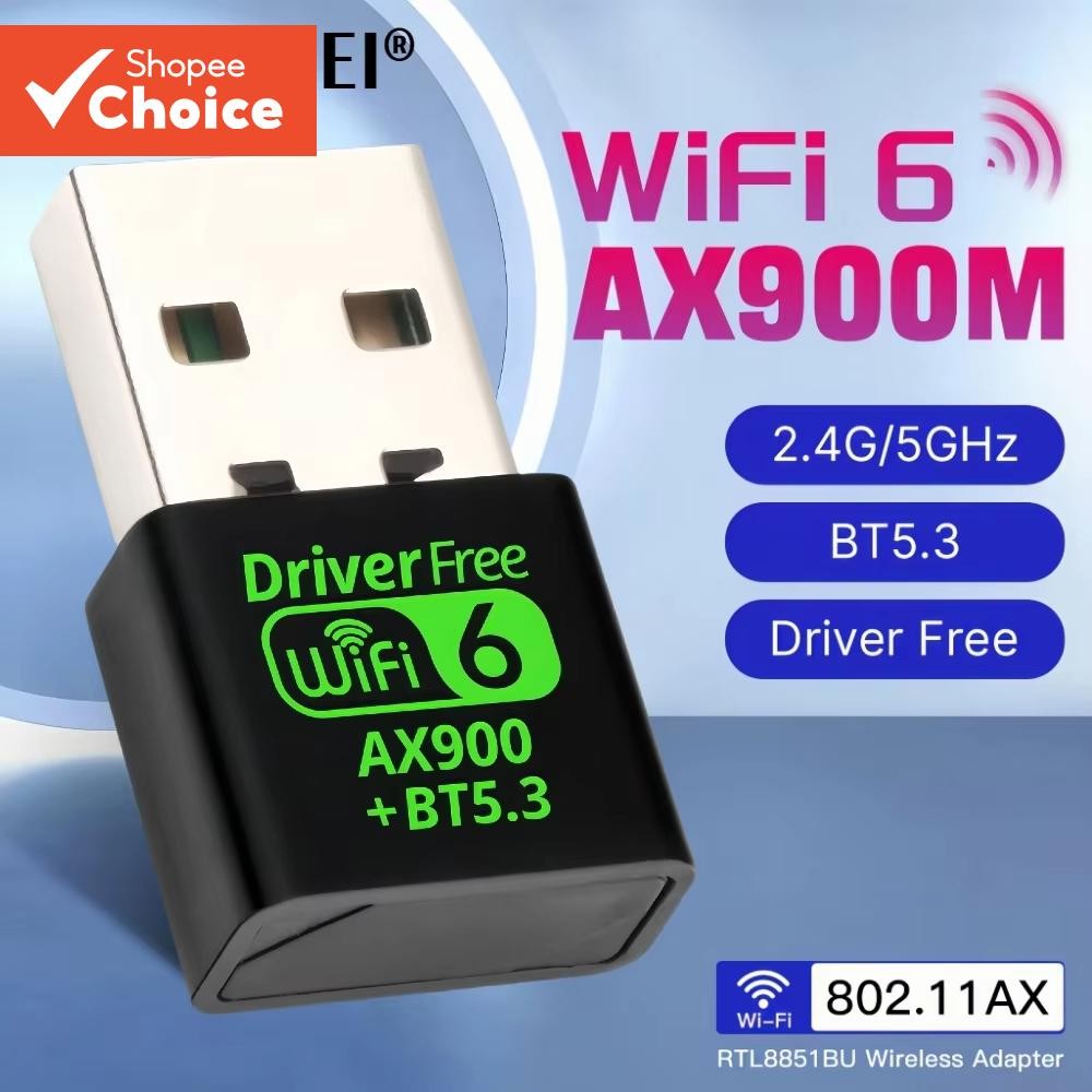 USB WiFi 5 Adapter 2-in-1 Network Wireless Card 600Mbps Bluetooth ...