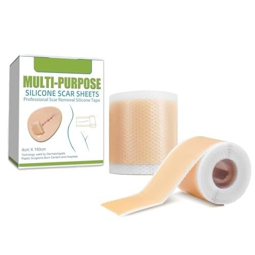 Silicone Scar Sheets For Face Wrinkles, 1.6”x 60”Collagen Scar Tape ...