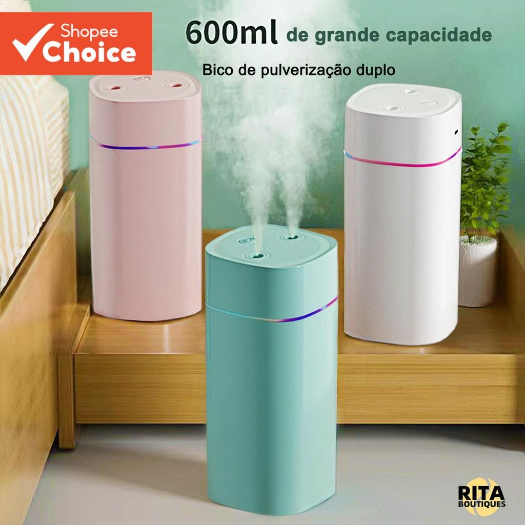 Ultrasonic Air Humidifier Large USB Air Freshener with Portable Double ...