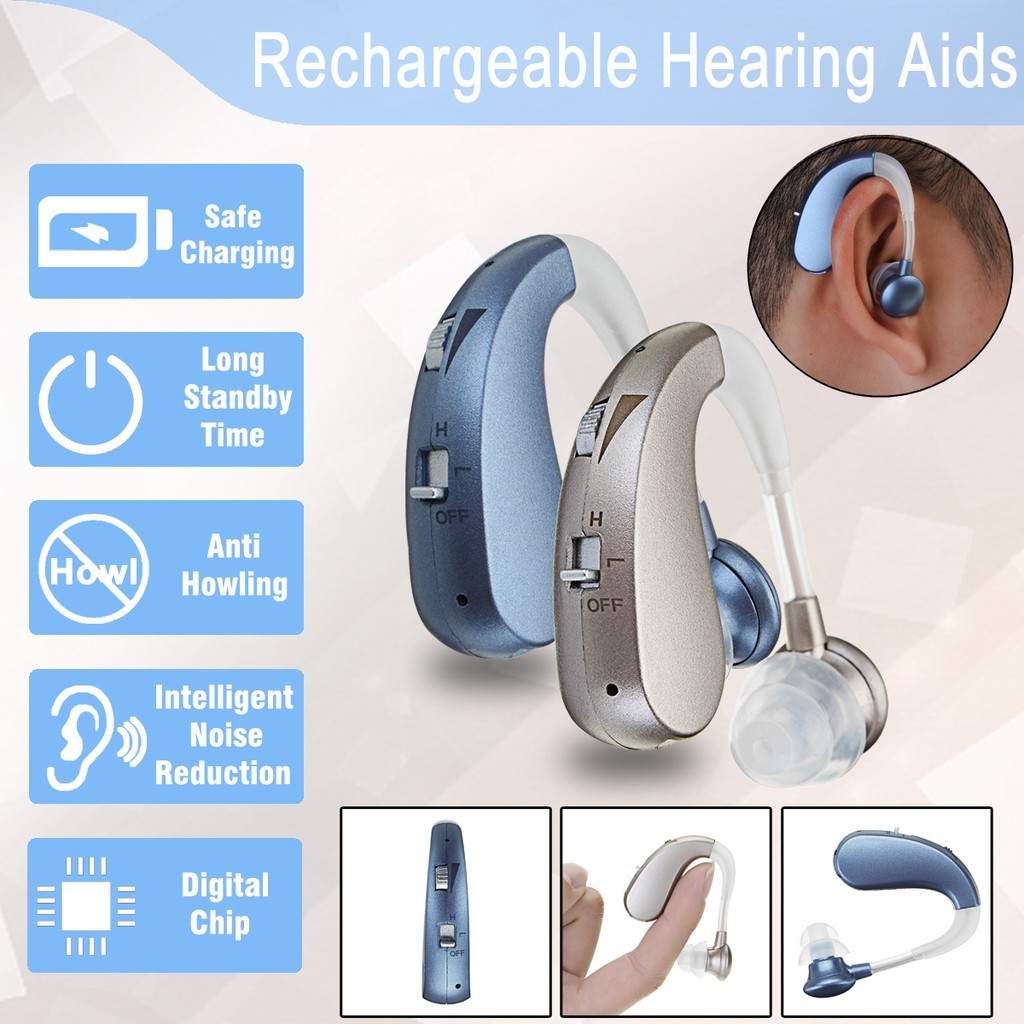 Digital Rechargeable Hearing Aid Intelligent Sound Amplifier Small ...