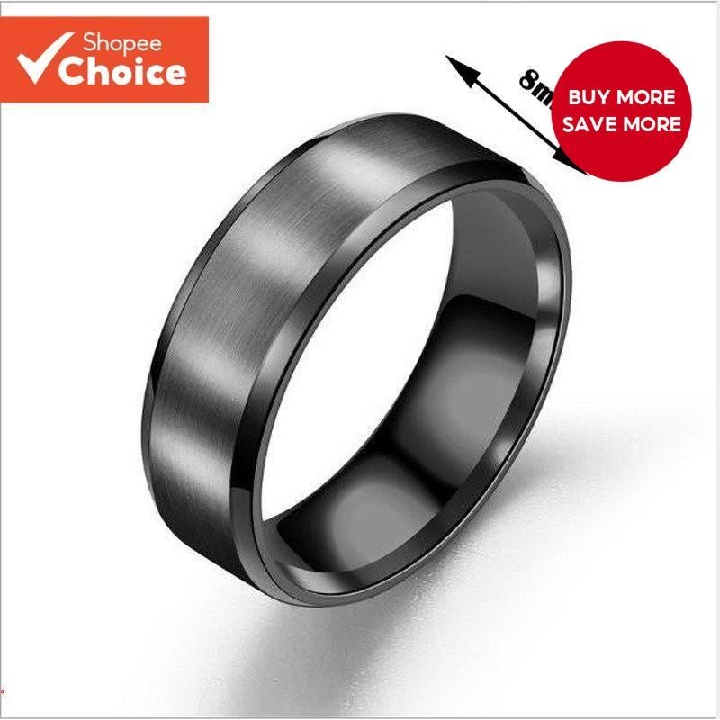 Unisex Titanium Steel Ring - Durable Stainless Steel Design for Men ...