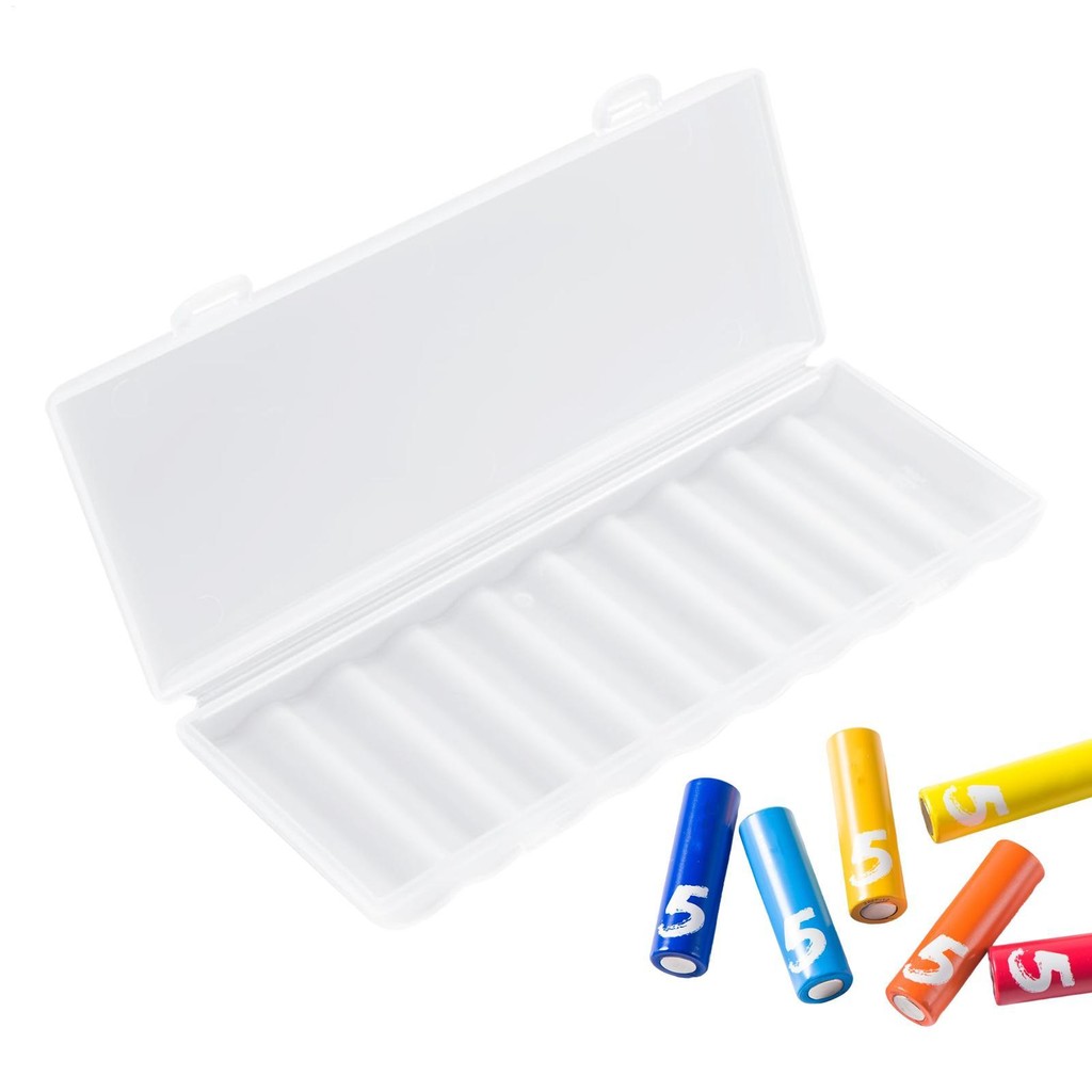 AA Battery Case Small Battery Container Compact Battery Storage Box ...
