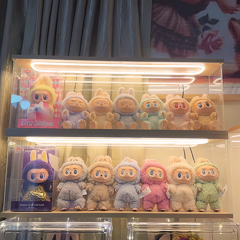 Pop mart Labubu Labubu Macaron Vinyl Face Blind Box Storage Box Stand ...