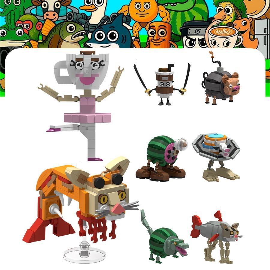 Italian Brainrot Building Blocks Set Tung Tung Tung Sahur Assembly Toy ...