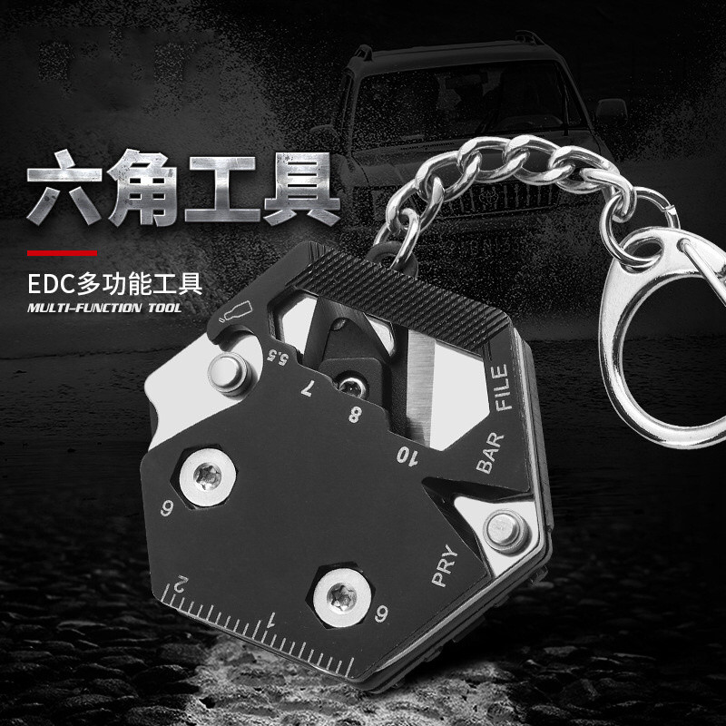 Hexagonal Multifunctional Coin Knife Mini Outdoor Folding Knife ...