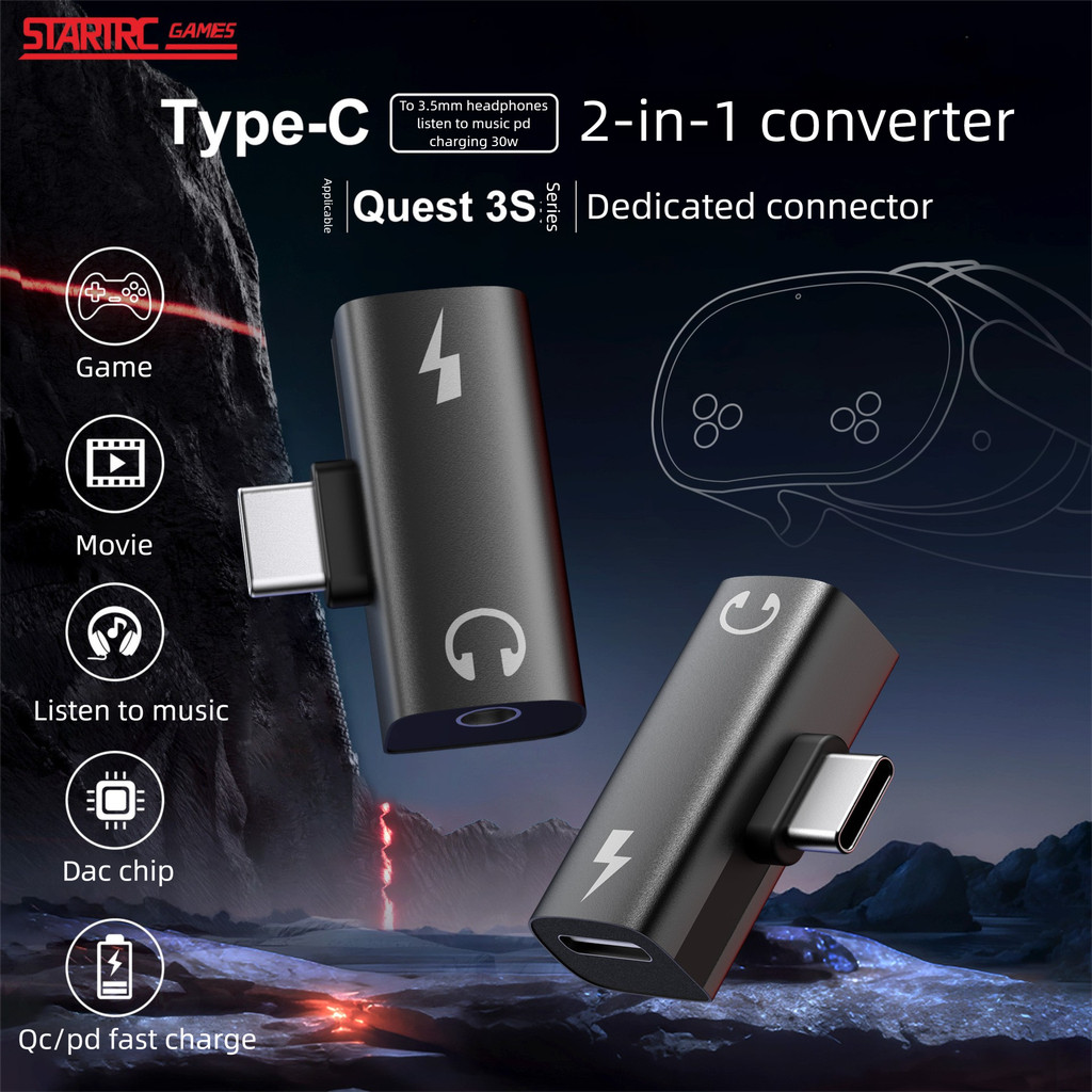 Meta Quest 3S experience with our 2-in-1 Audio + Charging Adapter (T ...