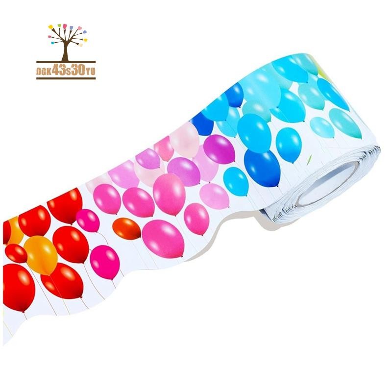 59 Feet Color Balloons Bulletin Board Borders, Scalloped Rolled Border ...