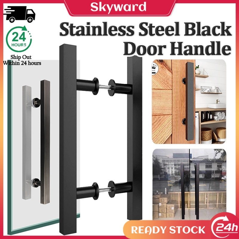 Glass Door Handles Pull Double Side Handle Set Stainless Steel Moving ...