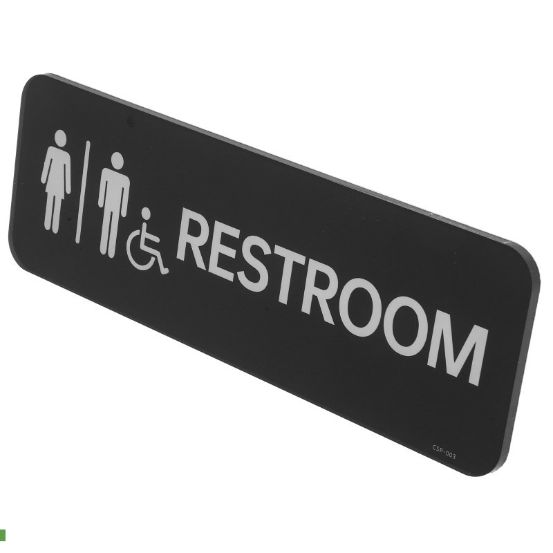 Restroom Sign Self Adhesive Bathroom Sign Restroom Guiding Sign Toilet ...