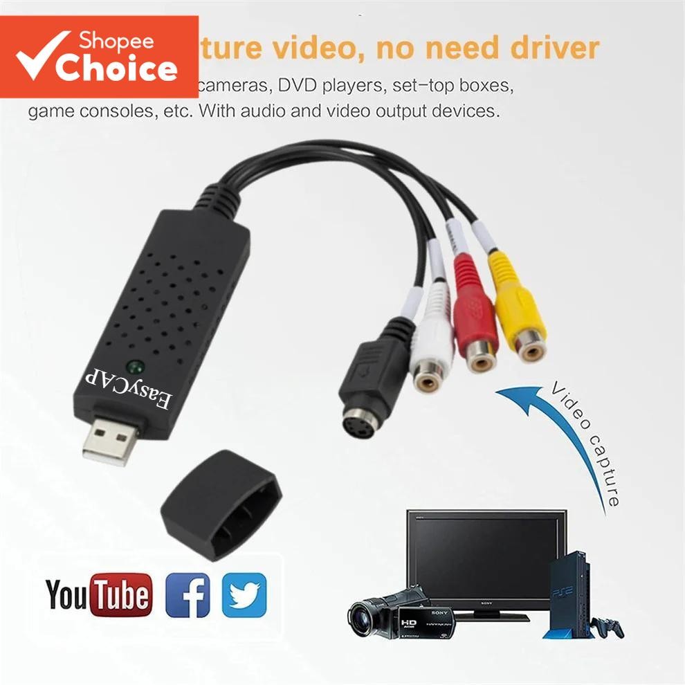 [Shopee Choice] USB 2.0 to RCA Cable Adapter Converter Audio Video ...