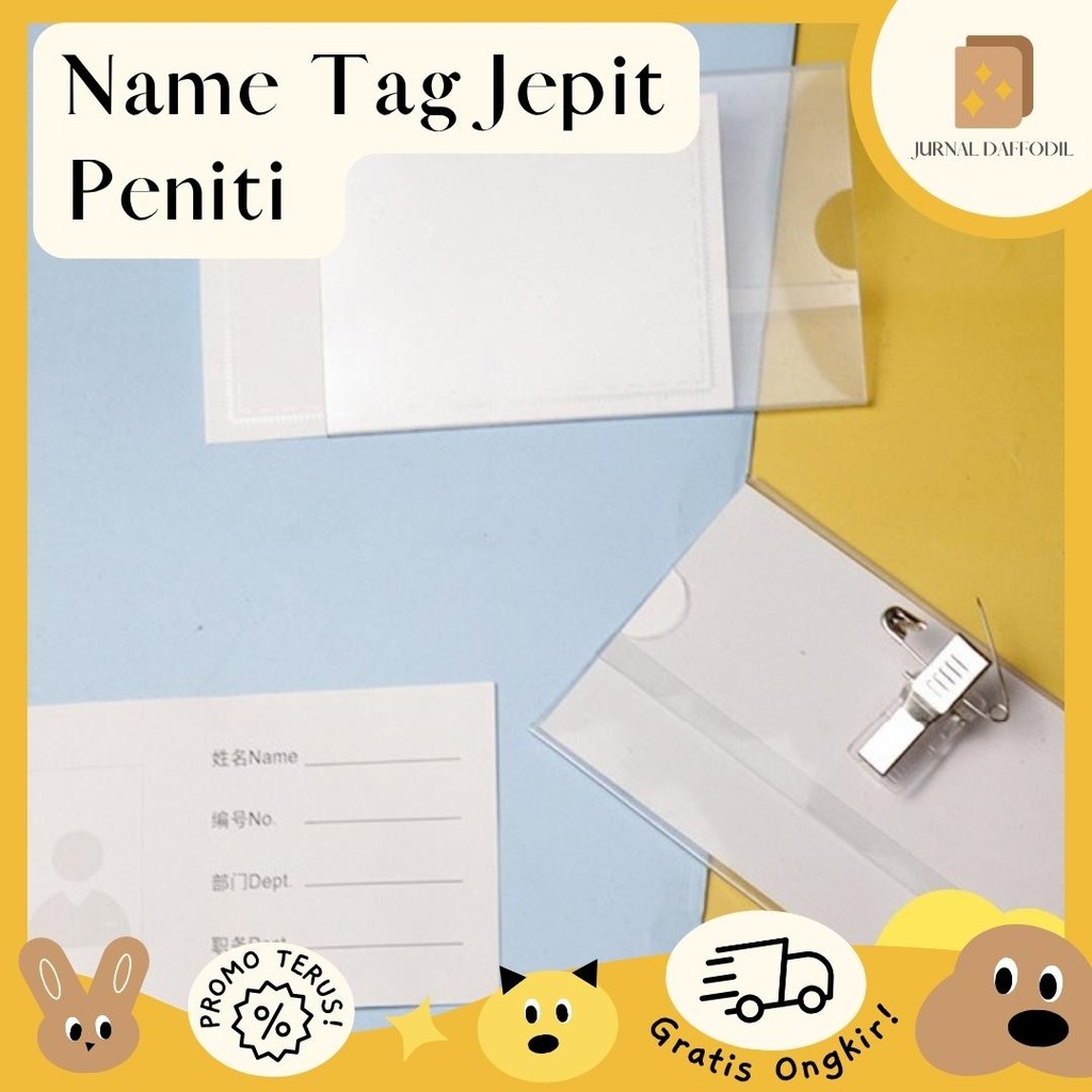 Daffodil Journal - Name Tag Pin Safety Card Identity Card Business Card ...