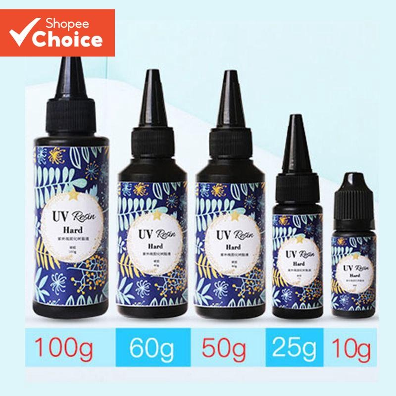 flgo Hard UV Resin Glue Crystal Clear Epoxy Ultraviolet Curing Adhesive for Jewelry Making ...
