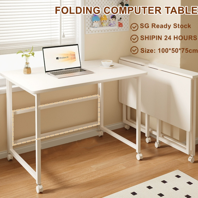 Ready Stock Foldable Table/Foldable Table Lockable Wheel/ Movable ...