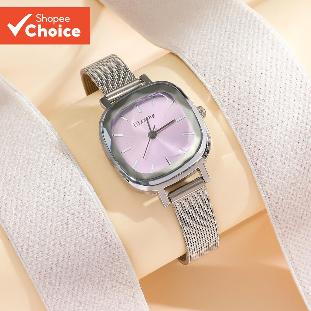 Simple Korean casual women's watch mesh with high-grade sense quartz ...