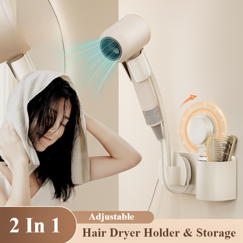 Hands-free Hair Dryer Holder Adjustable Hair Dryer Bracket ...